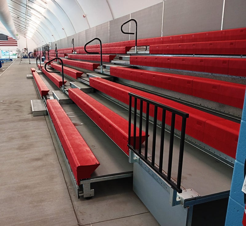New Telescopic Bleachers for Idaho Central Aquatic Center