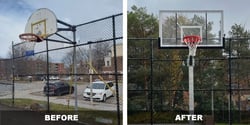 Strathcona Heights Receives New Basketball Unit
