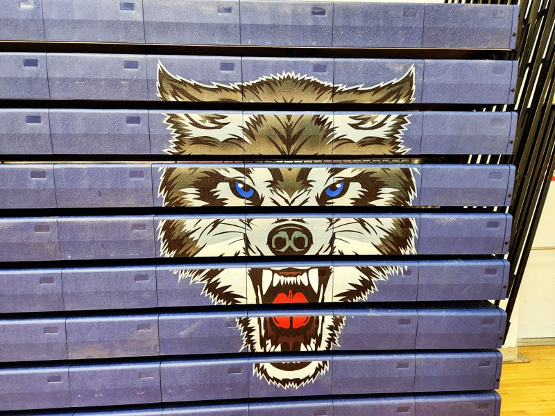 New Telescopic Bleachers Complete with GameDay GraFX Logos for West ...