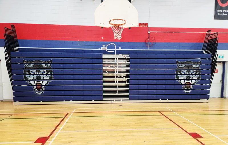 New Telescopic Bleachers Complete with GameDay GraFX Logos for West ...