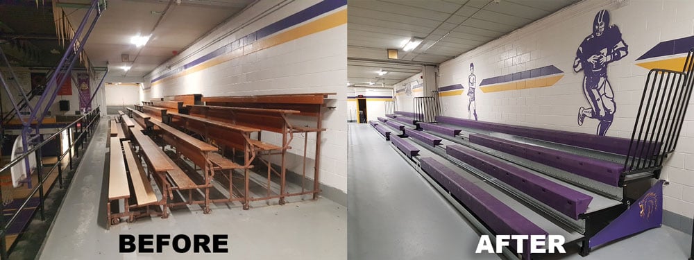 Telescopic Bleachers Replacement for Ancaster District High School