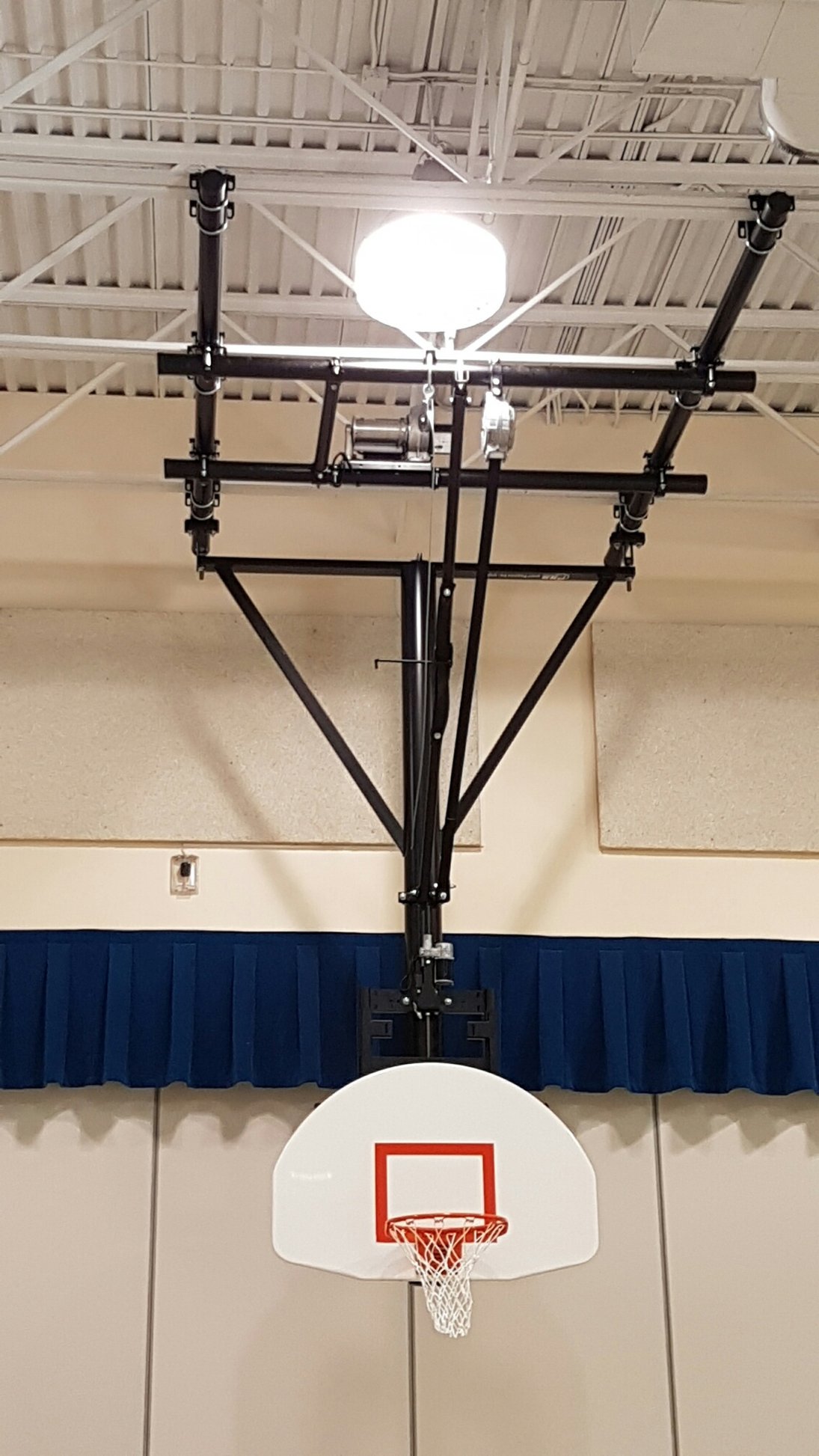Ceiling-Suspended Basketball Backstop Replacement & Wall-Mounted ...
