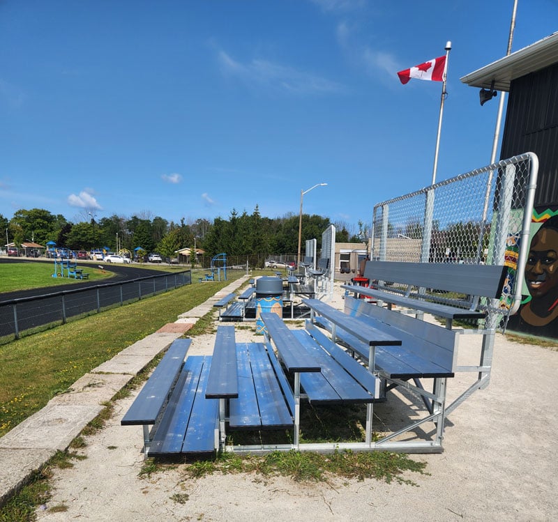 New Custom 5-Row Bleachers with Backrests for the Municipality of ...