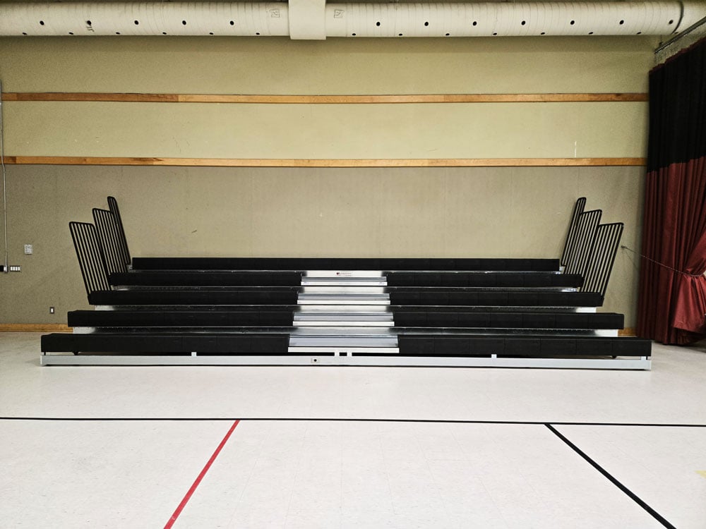 New Telescopic Bleacher Seating for the Garden River First Nation