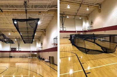 A Ceiling-Suspended Batting Cage for Harriton High School in Pennsylvania