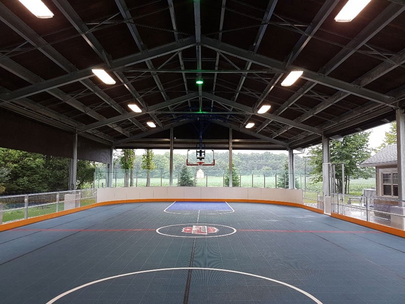 Motorized Ceiling-Suspended Basketball Systems for a Residential Facility