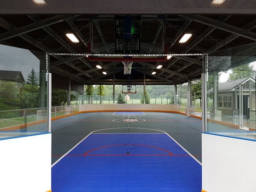 Motorized Ceiling-Suspended Basketball Systems for a Residential Facility
