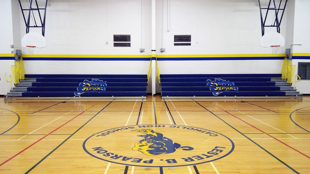 Custom Bleacher Graphics for Three Ottawa Schools