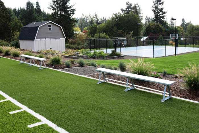 Four-Tier Bleachers & Player’s Benches for a Private California Residence
