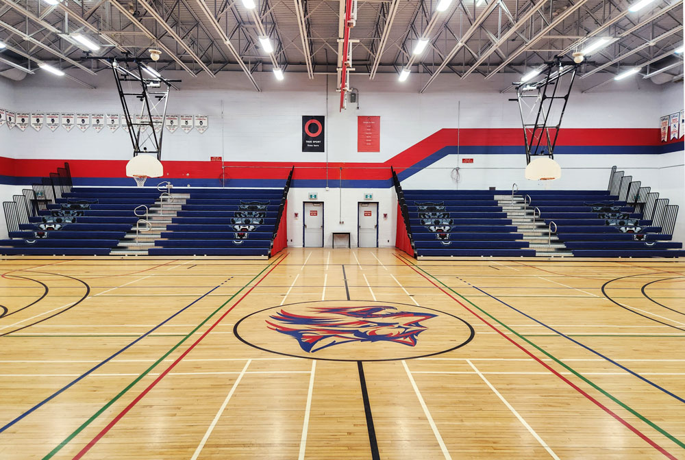 New Telescopic Bleachers Complete with GameDay GraFX Logos for West ...