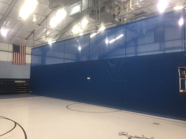 A Custom Gym Divider Install for the Grafton Integrated Health Network